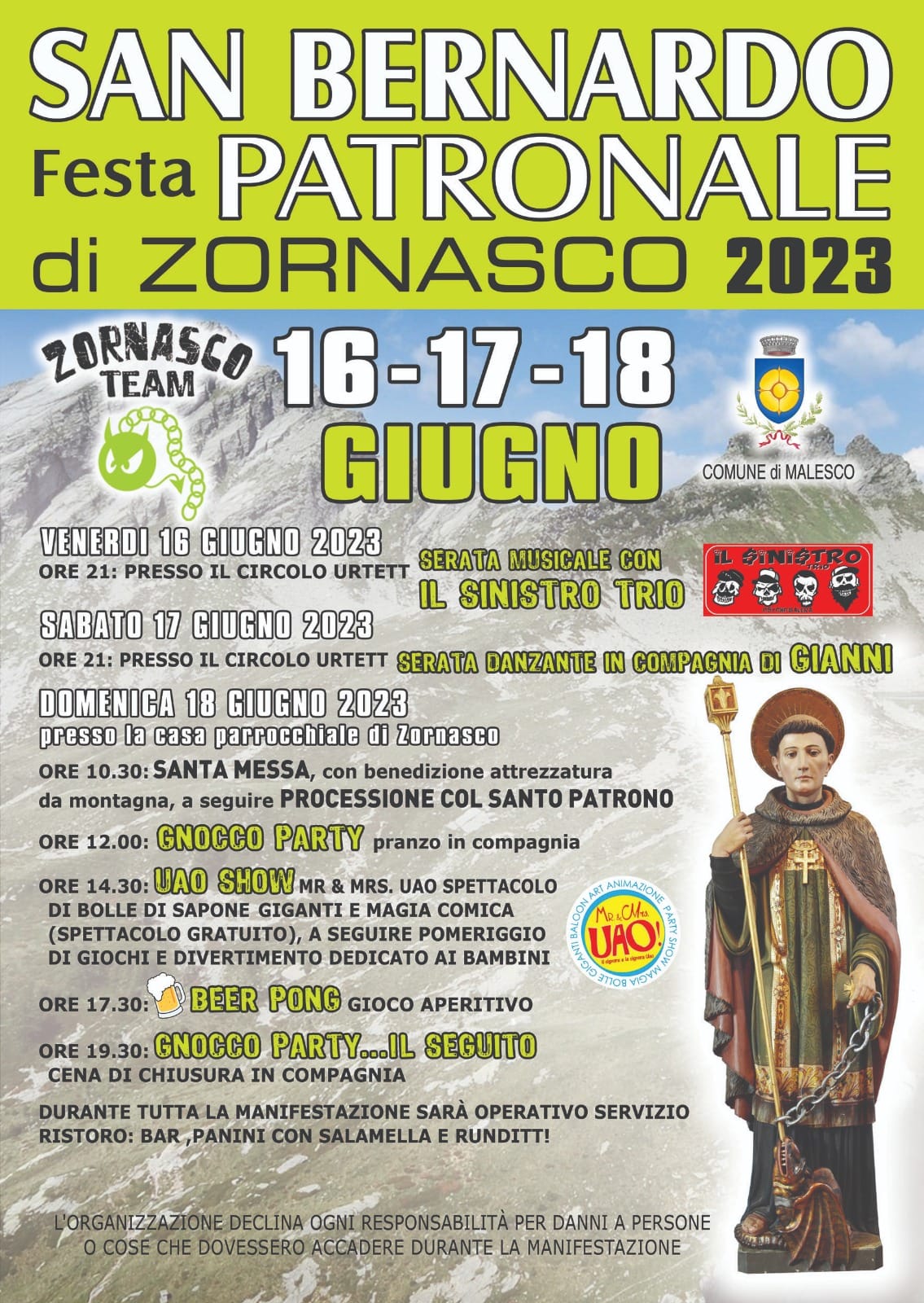 Festa di San Bernardo a Zornasco - Ecomuseo Malesco